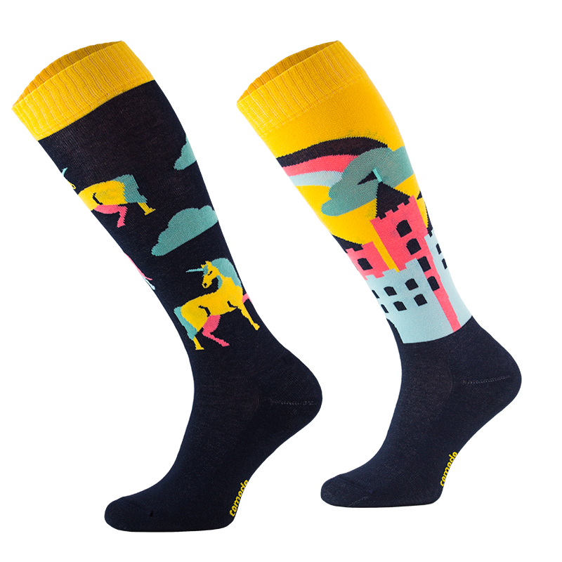 Skarpetki jeździ. Navy Unicorn (15) COMODO - sklep jeździecki HorseQual